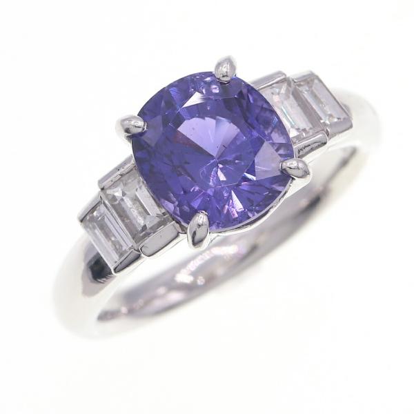 サファイア ダイヤモンド リング S3.10ct D0.51 Pt900 11号 ソーティング付 中古 指輪 アクセサリー ジュエリー 宝石 レディース 女性 婦人 Sapphire Diamond商品ランク:中古SAランク新品仕上げ:未ブ...