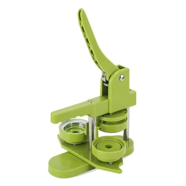 商品名：缶バッジマシンタイプ：25MMセット、32MMセット、37MMセット、44セット、58MMセット交換可能の金型：25/32/37/44/58MM素材：プラスチック、金属カラー：グリーン、ピンク、ブルー本体サイズ：10*3*15.5C...