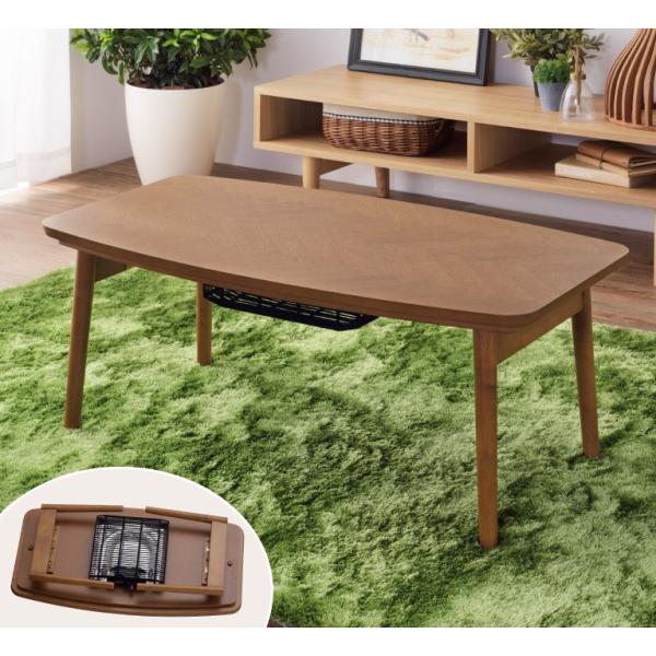 【サイズ】：W90×D50×H36【素材】：天然木化粧繊維板(オーク)　天然木(ラバーウッド)　ウレタン塗装　石英管ヒーター300W(MS-303H)　中間スイッチ【生産国】：ベトナム