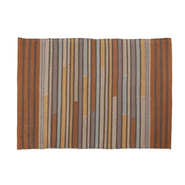 ワントーンコーディネートにあわせるデザインラグ色や模様の多い柄をアクセントに上質なインテリアを演出しますサイズ:W130xH90材質：コットン原産地：インド