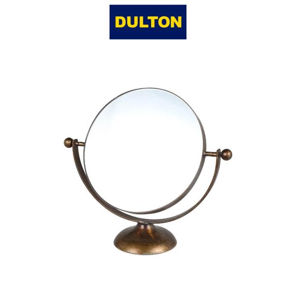 【サイズ】：H.370mm W.405mm D.147mmMirror size：φ270mm【素材】：スチール、ガラス【生産国】：中国気品ある佇まいの中に重厚感も感じられるアンティーク調の卓上ミラー。 オーバル(楕円)、ヘキサゴン(六角形...