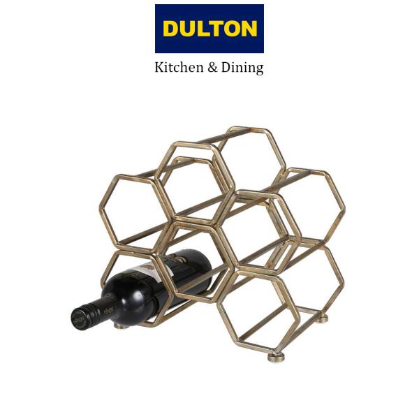 【サイズ】：H.277mm W.305mm D.175mm【素材】：スチール【生産国】：中国まるで蜂の巣を切り取ったかのような形状のワインラック。主張しすぎないアンティーク感漂うゴールドの色味、独特な造形はインテリアのアクセントとして存在感...