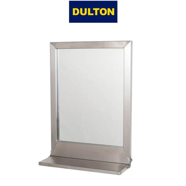 【サイズ】：H.500mm W.370mm D.130mm重量：2.48kg棚サイズ：D.100mm【素材】：304ステンレススチール、ガラス【生産国】：中国ステンレスのフレームで無駄のないすっきりとしたデザインのミラー。約10cm幅の棚付...