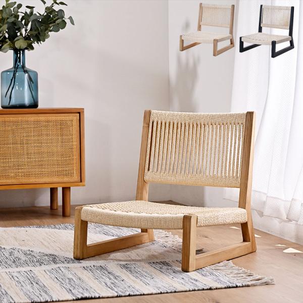 【本体サイズ (約)】：外寸：（幅）46×（奥行）49×（高）50×（座面高）17 cm【本体重量 (約)】：0【素材】：チーク、ペーパーコード【組立状態】：完成品【備考】：※天然素材を使用している為、大きさ、重量、色味の様子等には若干の個...