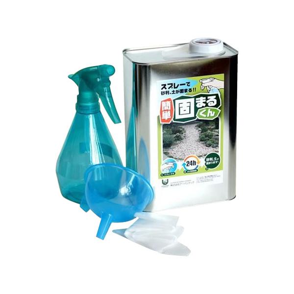 固まるくんをシュシュッとスプレーするだけで、ガレージや庭の砕石・土の表面を簡単に固めることができます。楽しい庭作りやエクステリアの空間作りに。 製造国:日本 素材・材質:ウレタン樹脂 仕様:使用期限:開封後約1年間(中の液剤が固まらない限り...