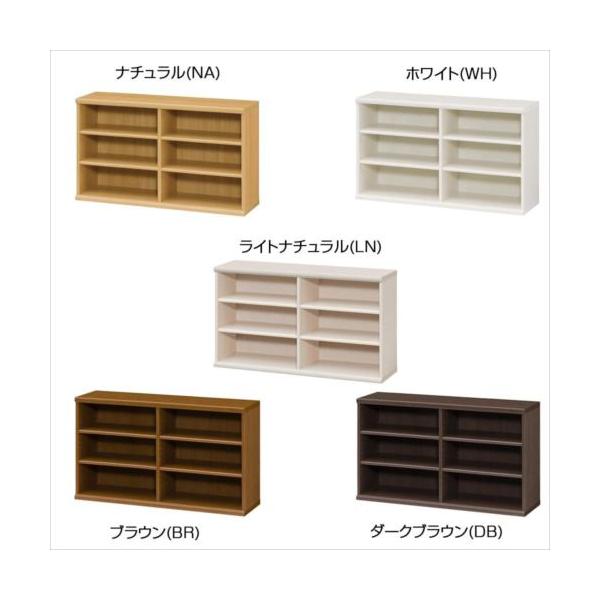 収納したい本や雑貨などのサイズに合わせて、棚板の位置を自由にセッティングできます。インテリアにも合わせやすい色味です。 生産国:日本 素材・材質:プリント紙化粧繊維板(ウレタン樹脂塗装) 商品サイズ:W116.5×D31×H60cm 重量:...
