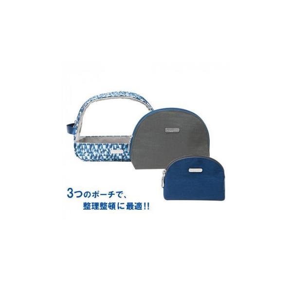 クリアポーチに大きさの異なる2つのポーチを入れたセットです。旅行バッグに入れておけば、バッグ内が整理整頓できます。旅行だけではなく、普段使いや出張にと幅広く御使用いただけます。クリアポーチはクラッチバッグ風に単体でも使えます。 生産国:中国...