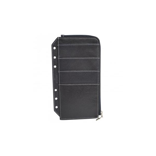 外出時に、手帳とお財布を別々に持たずに1冊で済ませられる優れものです。リングホールの上下をカットしてあるため、BIBLEサイズをはじめ、HB×WA5、A5サイズにセットが可能。リングから外して単体としてもお使い頂けます。触り心地は、さらっと...