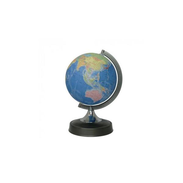 収納性のよい、エントリーモデルです。表記数は大型モデルと同水準、充実した実用性を備えています。台座もワンランク上のクラスを使用し、安定性とインテリア性に優れた地球儀です。 生産国:日本 商品サイズ:球径:21cm 付属品:日本地図