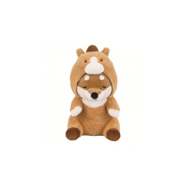 ウマのコスチュームを着た可愛い抱きまくら。フード部分は取り外し出来ます。 生産国:中国 素材・材質:服:ポリエステル100%顔・手足部分:ポリエステル95%、ポリウレタン5%中材:ポリエステル100% 商品サイズ:W18×D23×H31cm