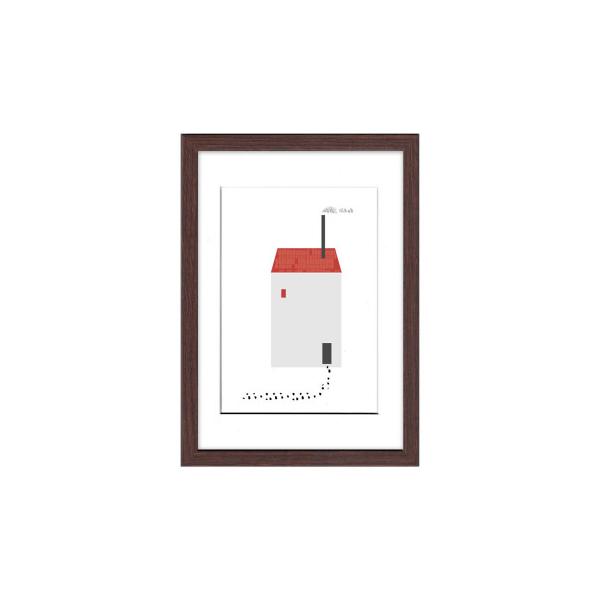 可愛い外観の家をアートにしました。 生産国:日本 素材・材質:MDF(化粧フィルム)紙ガラス 商品サイズ:220×305×20mm 重量:600g 仕様:裏面仕様:Teethハンガー