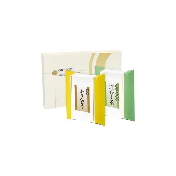 ドリップ緑茶は、ティーバッグタイプよりも本格的に急須を使ったようなお茶本来の味わいを楽しめます。牧之原台地にある茶畑から丹精込めて作り上げた深むし茶、豊かな味わいのかりんとうの詰め合せです。 生産国:日本 内容量:深むし茶(3g×4袋)・黒...