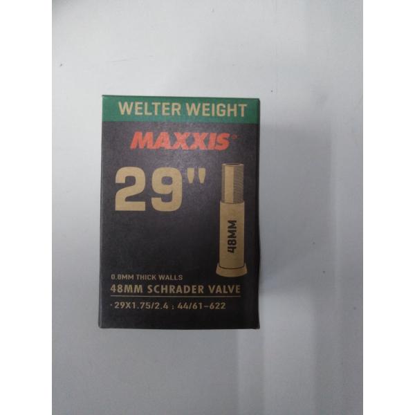 ・MAXXIS　ウェルターウエイトチューブ。・サイズ：29x1.75/2.4。・バルブ形状：米式(AV)・バルブ長：48mm。・重量：202g。