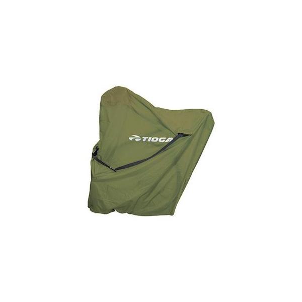 ・40デニールナイロン・撥水加工・バックルベルト3本付属・ショルダーストラップ付属・L1100×H1300mm・収納ポーチ付・230g(付属品含む)・前後輪を外した自転車にかぶせるか、下から引き上げるかの　2つの収納方法が選べる、ロードバイ...