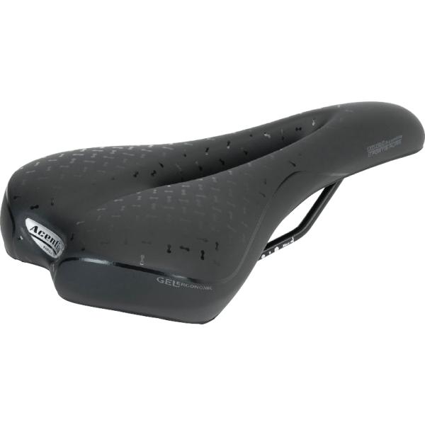 ・フォルティスよりややワイドなシルエットにセンター カットアウトを　加えたコンフォート スポーツ サドル。　・シリコンゲル パッド　・アーク フレックス　・ゲル入りインモールド成型　・センター カットアウト　・レジン製バンパー&amp;ノー...