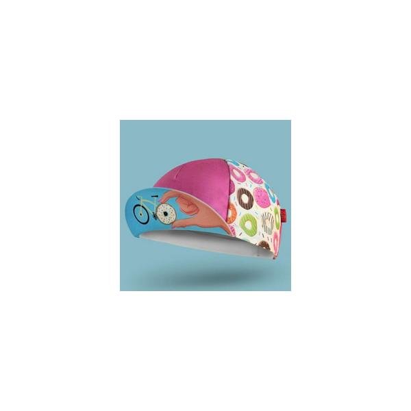 ・コットン100%　・ワンサイズ：56-59ｃｍ　・62g・インスタグラマー＠purely_palmerからインスパイアを受けた、　ドーナツ柄のサイクルキャップ