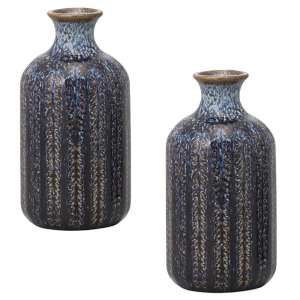 花を飾るのに欠かせないフラワーベース、服を選ぶようにお好きなものを選んで。花瓶 フラワーベース Ceramic Flower+ Brume ブリューム blue （2個入り） [120-746-680] [p37] ストーンウェア （代引き...