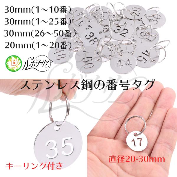 ・腐食に強いステンレス鋼の番号タグ。キーリング付きで、番号で鍵を分類分けすることができます。・自宅やオフィス、宿泊施設、賃貸物件、レンタル自転車などの鍵の管理に最適。キーキャビネットをすっきりと整理いただけます。軽量で持ち運びにも便利。番号...