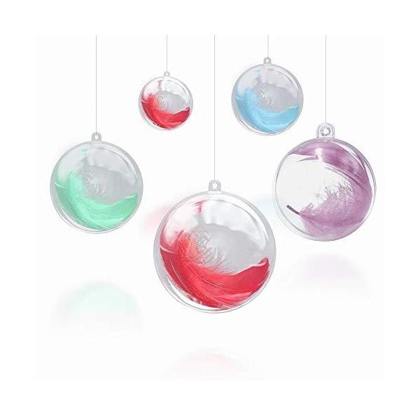 【透明中空ボール 30個 6cm プラスチックボール 透明 中空 ボール オーナメント 収納用 DIY 球 プラスチック 装飾品 飾り用 飾り付け オーナメントボール カプセル クリア球体 小物収納】・透明性の高いプラスチック製中空ボールで...