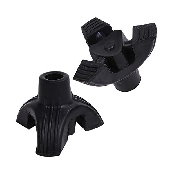 「商品情報」「主な仕様」自立可能になるステッキ用ゴム。3~6本の大きなゴム脚と適度な重さで、アスファルトなどの平らな場所で杖を立てることが出来ます。杖を置く場所を探す手間がなくなり、いつでもストレスなく外出することができます。大きなゴム脚が...