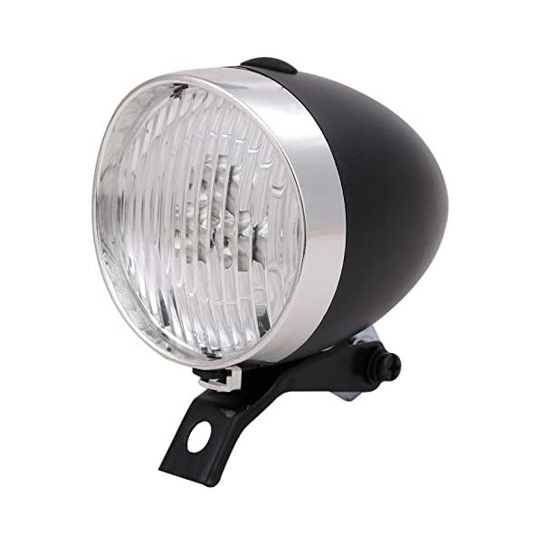 「商品情報」「主な仕様」流線形が美しい自転車用ヘッドライトです。シルバーとブラックの2色をご用意致しましたので、お好みに合わせてお選びください。レトロでクラシックな佇まいのヘッドライトで、あなたの愛車をドレスアップしちゃいましょう。街乗りが...