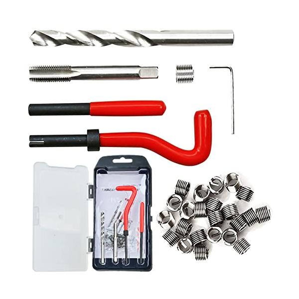 「商品情報」「主な仕様」ネジ穴を再生することができる、リコイルキット。車やバイクの整備やカスタムの際にネジを締めすぎでネジ山を潰してしまったり、金属の劣化でボルトを中に残して折れてしまったなどの困りごとを解決できます。自動車の部品やボルトす...