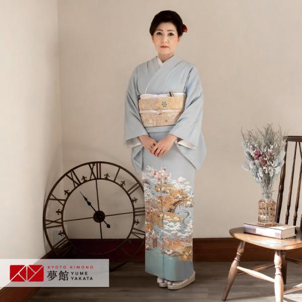 穏やかな色調の水色地に、松竹梅や吉祥文様で彩られた茶屋辻模様を配した、クラシカルで上品なお着物です。【 ブランド 】-【 着物寸法 】身丈165cm / 袖丈49.5cm / 裄丈68cm【 対応身長 】155〜164cm【 対応サイズ 】...