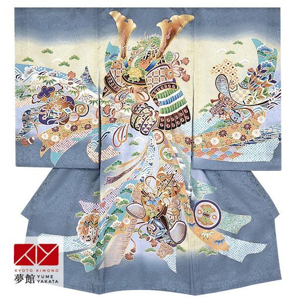 グレーの桜地紋に、お着物全体に描かれた束ね熨斗が大胆な、兜と熨斗柄のお着物です。 【 ブランド 】-【 素材 】正絹※実物の色に近づけるよう画像処理をしておりますが、ご覧のブラウザや設定により若干異なって見える場合があります。※生地の裁ち方...