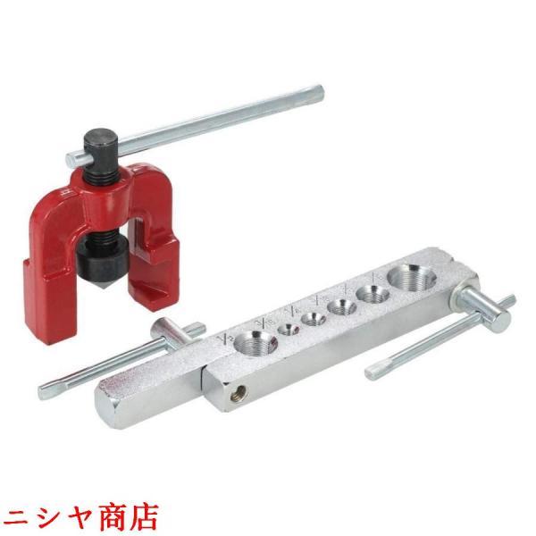 ★利用可能なサイズ：6つのダイサイズ：3/16インチ、1/4インチ、5/16インチ、3/8インチ、1/2インチ、5/8インチ。★便利な操作：単一のクランプねじにより、簡単にクランプおよびチューブの取り外しが可能です。大きな送りねじハンドルに...
