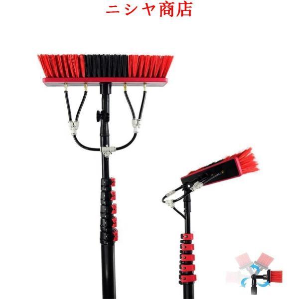 ◆【外壁洗浄ブラシ太陽電池パネルクリーニングツール材質選定】強化アルミのカーボン合金チューブを、高硬度、防錆、軽量、耐熱性、耐食性、持ち運びに便利です.◆【やわらかいスポンジで覆われたハンドルがブラシヘッド】太陽光パネル 洗浄ブラシをしっか...