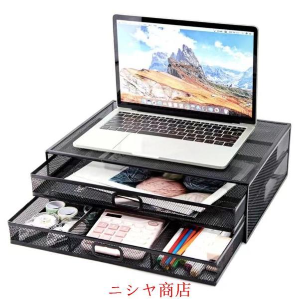 【製品寸法】：モニター台 卓上，長さ40cm、幅30cm、高さ11cm、ほとんどの家庭やオフィススペースに適しています。自宅でもオフィスでも、作業効率を大幅に向上させ、健康的な生活を促進するとともに、活動を便利にサポートします。【頑丈な構造...