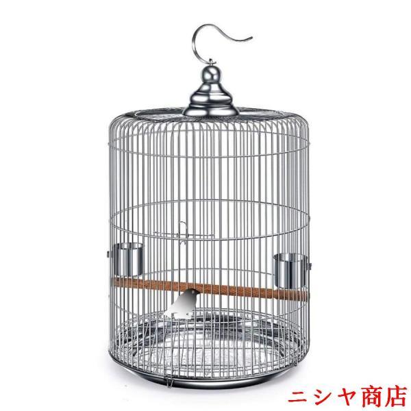 ?さまざまな鳥に適した、持ち運びに便利な、繊細でしっかりしたステンレス製のフック、大型ヘビーデューティケージ材料：ステンレス鋼、サイズ：33 * 33 * 29CM、37 * 37 * 46CM、39 * 39 * 50CM、中型および大型...