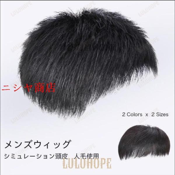 かつら メンズ ウィッグ 自然 セルフ増毛 人毛 部分ウィッグ 男性 薄毛対策 カツラ ショート エクステメンズ用部分ウィッグが新普段のイメージをがらっとチェンジ、初心者でも簡単に挑戦人毛を使用、自髪に似てる色合いと質感で髪の量を自然と増や...