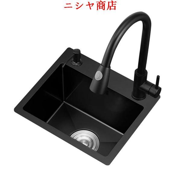 ★【絶妙な生活、上質なキッチン】流し台は、すっきりとしたデザインと耐摩耗性を備えたモダンなスタイルで、ほとんどのキッチン家電に使用できる美しい光沢があります。キッチンやバスルームなど、他のスペースをとらずにシーンに適しています。★【高品質】...