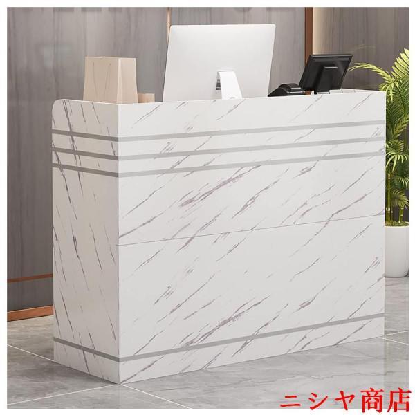 【実用的で多機能】カウンター、受付、ワークステーション、店舗カウンター、レジ、支払いデスク、オフィス、美容院、ヘアサロン、ネイルサロンに最適です。【モダンスタイル】スタイリッシュで洗練されたフロントデスクを追加して、ゲストや同僚に温かい印象...