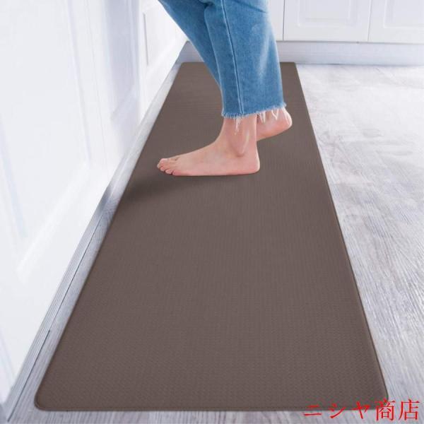 【サイズ】約44×120×0.8cm 　素材：ポリ塩化ビニル　中材：低反発ウレタン入り【防汚はっ水加工】ポリ塩化ビニル素材を使用したので、耐湿性?速乾性に優れております。水や調味料、油がこぼれた際にもタオルなどでサッと拭き取れ、キレイに保つ...