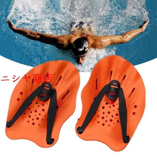 ? 高品質のでオススメ：スイムハンドパドルはPC素材で作られており、軽量で、水泳に追加の負担をかけません。それらは耐久性があり、曲がりにくく、滑らかな感触です。? 調節可能なスイムハンド：広めのリストとフィンガーストラップは調節可能で、スト...