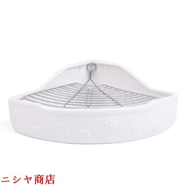うさぎより小さめの小動物形におススメの、陶器のトイレminiタイプです?付属の金網スノコは取り外し可能なので、ペレット状のトイレ砂などを敷いてご使用いただけます。ペットのおしっこは金網の下に落ちるので、毛や体が汚れにくく清潔。陶器製なので水...