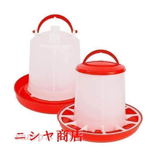 2個セット 鶏 自動給水器 自動給餌器 鳥 給水器 餌入れ 餌やり ひよこ 餌台 エサ台 平飼い 放し飼い あひる カモ ひよこ ニワトリ うずら プラスチッ