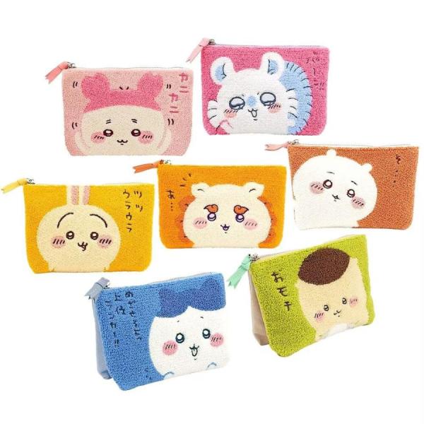 サイズ：（約）12×16.5CM素材：ポリエステル梱包内容：収納ポーチ*1適用：アクセサリーや化粧品、イヤホンなど可愛く小物整理ができます。ちいかわの要素に合わせてデザインされました、ファンにおすすめします、プレゼントとしてご家族やご友人に...