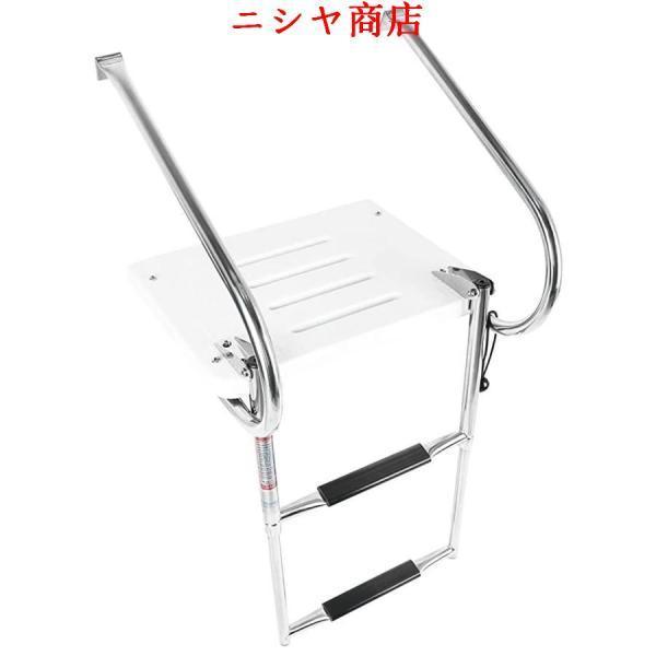 【鉄骨】マリングレード316ステンレス鋼、防錆性、最大のスイマーにも対応できる耐力を備えています。 より長い耐用年数。【220kg / 485lbs作業容量】重量容量：220kg / 485lbs。 優れた快適性と安定性を提供するために、2...