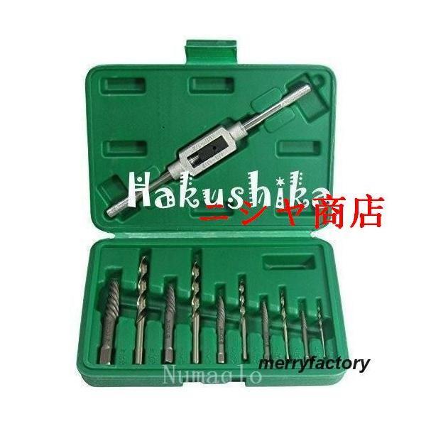 「商品情報」エキストラクター6種類のサイズが対応するネジのサイズは下記の通りです。 ＮＯ．１＝Ｍ３~Ｍ６ ＮＯ．２＝Ｍ６~Ｍ８ ＮＯ．３＝Ｍ８~Ｍ１１ ＮＯ．４＝Ｍ１１~Ｍ１４ ＮＯ．５＝Ｍ１４~Ｍ１８ ★使用方法 １.あらかじめ、折れたボ...