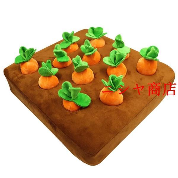 【快適な生地】：にんじん畑 犬 おもちゃの外装は高品質のクリスタルコットンの柔らかい生地でできており、内装のすべての部分が完全に満たされています。弾力性が高く、綿が抜けにくく、圧搾を恐れません。遊んでいる間あなたのペットの快適さを改善してく...