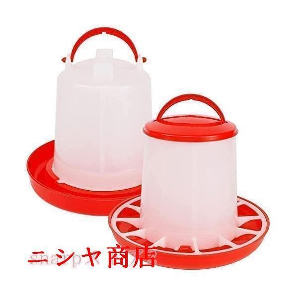 2個セット 鶏 自動給水器 自動給餌器 鳥 給水器 餌入れ 餌やり ひよこ 餌台 エサ台 平飼い 放し飼い あひる カモ ひよこ ニワトリ うずら プラスチッ