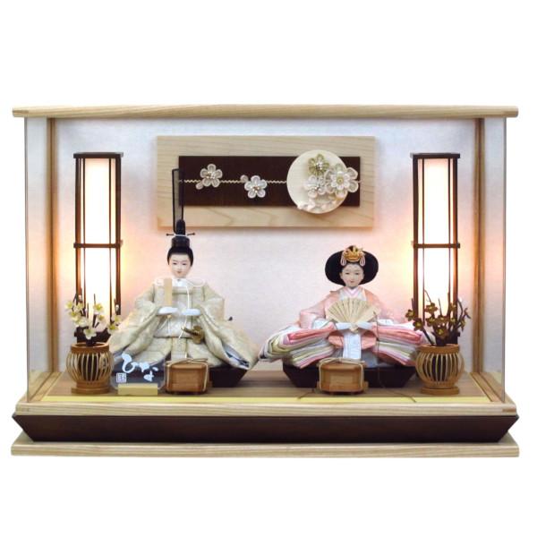 下敷き毛氈付き親王ケース飾り YN1291HC 商品詳細 とても綺麗な顔の親王ケース飾りです。マンション住まいのお方にとても人気があります。● 商品状態 新品です。 寸　法　 間口51cm　奥行き29cm　高さ35cm（ケース外寸） 宜しく...