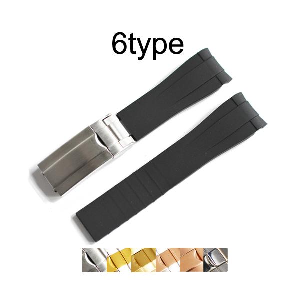 「ロレックス(ROLEX)向け」輸入王オリジナル ラバー ベルト 社外品 バックル付き デイトナ サブマリーナ エクスプローラー GMTマスター ブラックロレックス向け交換用ラバーベルトです。サブマリーナ、GMTマスター、デイトナ、エクスプ...