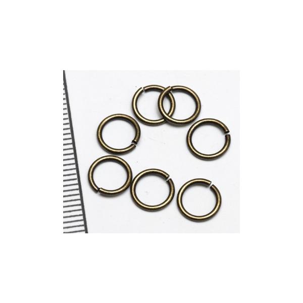 ● 丸カン● 1.0×8mm(内径6mm)● 5g（約32個）ハンドメイドアクセサリー等の材料としてお使いいただけます。 他に、ゴールド、シルバー、銀古美、銀古美もあります。