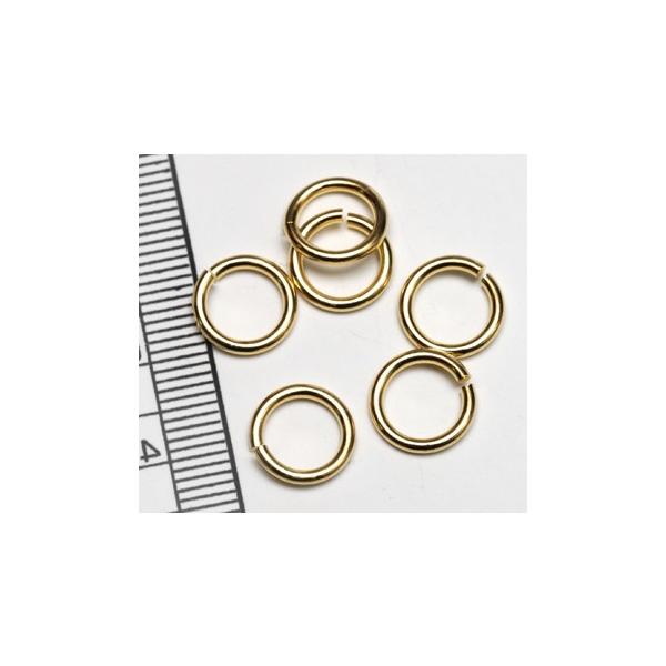★　丸カン★　1.4×10mm(内径7mm)★　ゴールド★　5g（15個）ハンドメイド、手作りの材料などとしてお使いいただけます。 他に、シルバー、ブラックもあります。