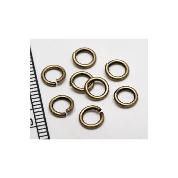 ● 丸カン　金古美● 1.0×8mm(内径6mm)● 25個ハンドメイドアクセサリー等の材料としてお使いいただけます。