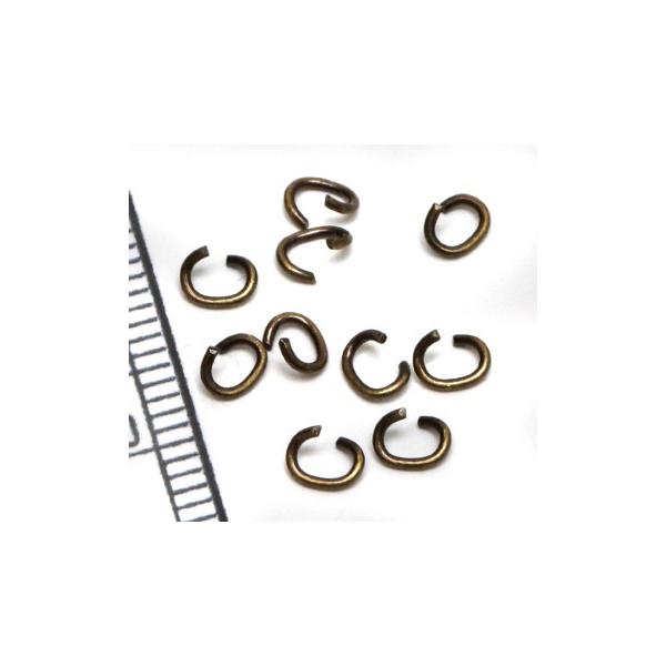 素材しんちゅう　サイズ0.6mm×3mm×4mm 50個入り輪は開いた状態で使いやすい商品です。